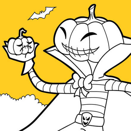 Jack-o-Lantern PUMPKINS coloring pages - Free coloring pages for kids